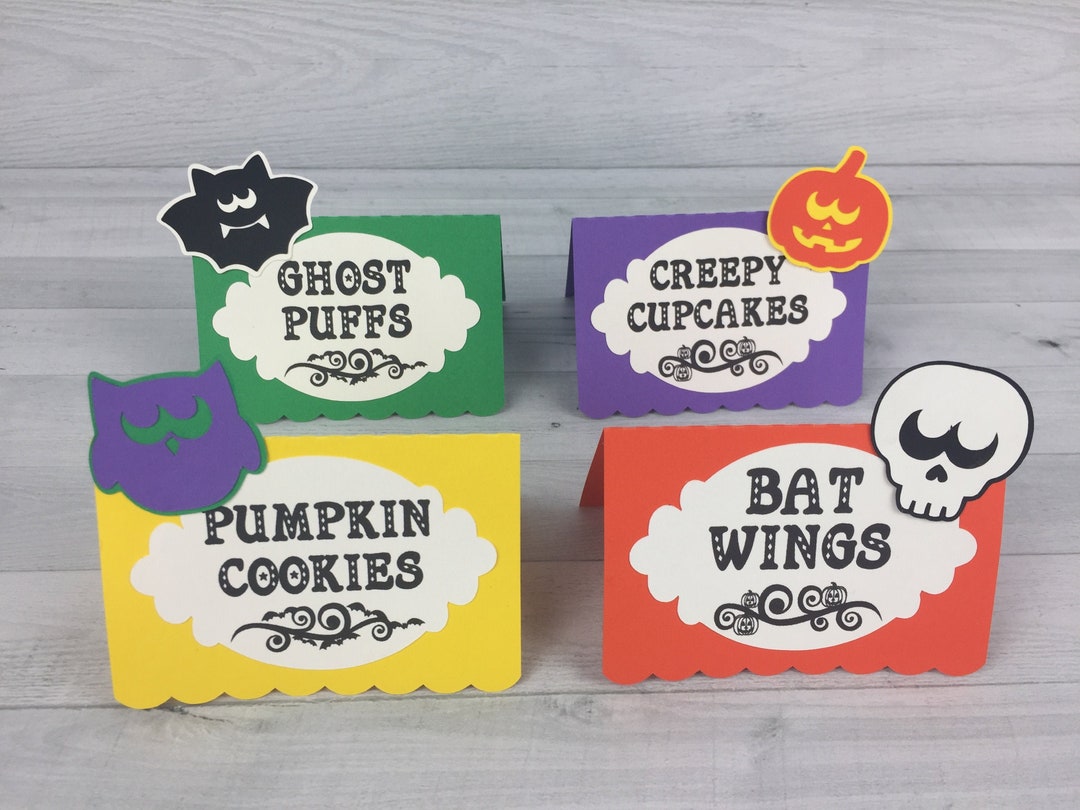 HALLOWEEN Food Tent Labels - Buffet Labels - Halloween Tent Cards ...