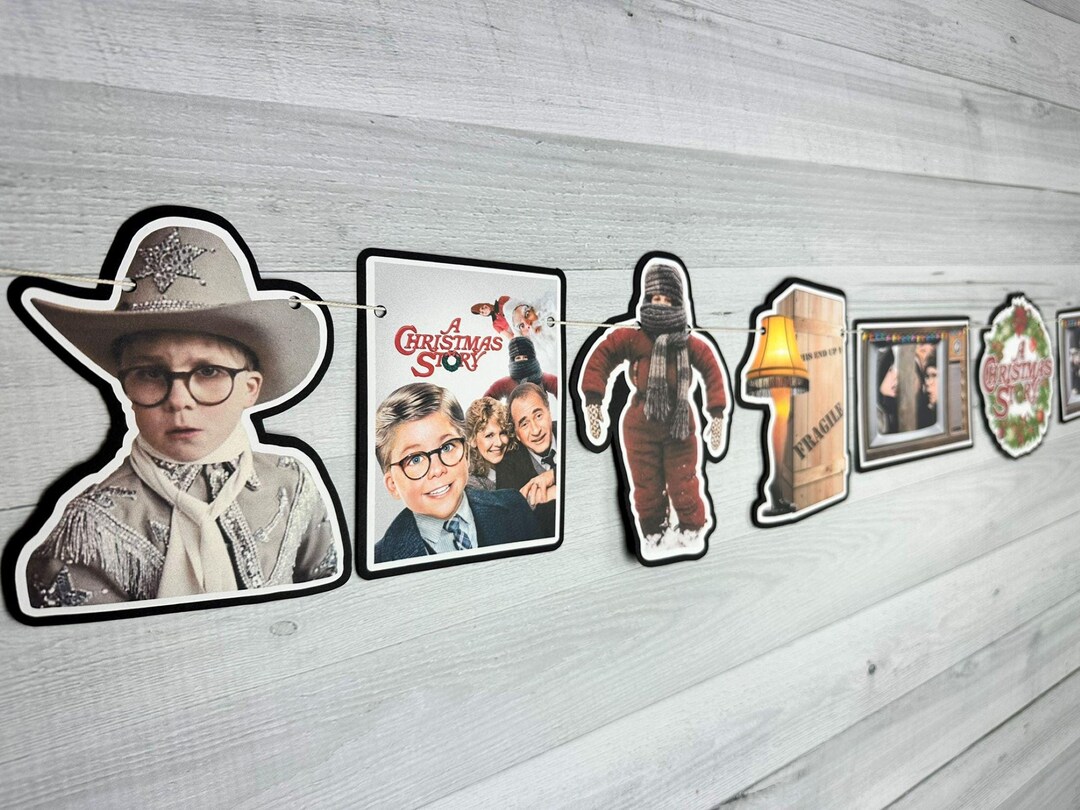 A Christmas Story Garland - Christmas Story Banner - Vintage Christmas ...