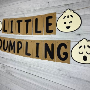 Little Dumpling Banner - Dumpling Birthday - Dim Sum Banner - Kawaii ...