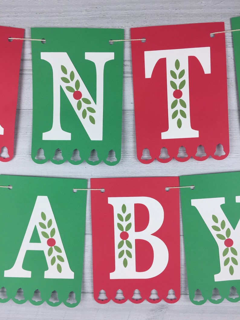SANTA BABY Banner Baby Shower Banner Christmas Baby Shower - Etsy