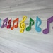 Rainbow Music Note Garland Kids Music Party Rainbow Notes - Etsy