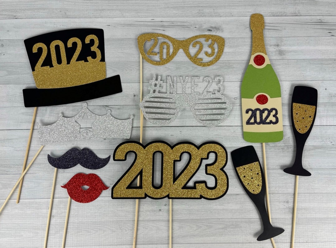 New Years Eve Photo Props 2024 Props NYE 2024 Party Photobooth Props ...