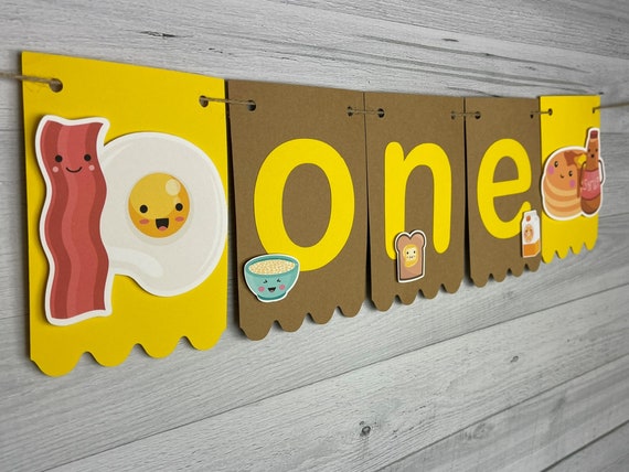 Breakfast Highchair Banner - Age Banner - Breakfast Birthday - Rise ...