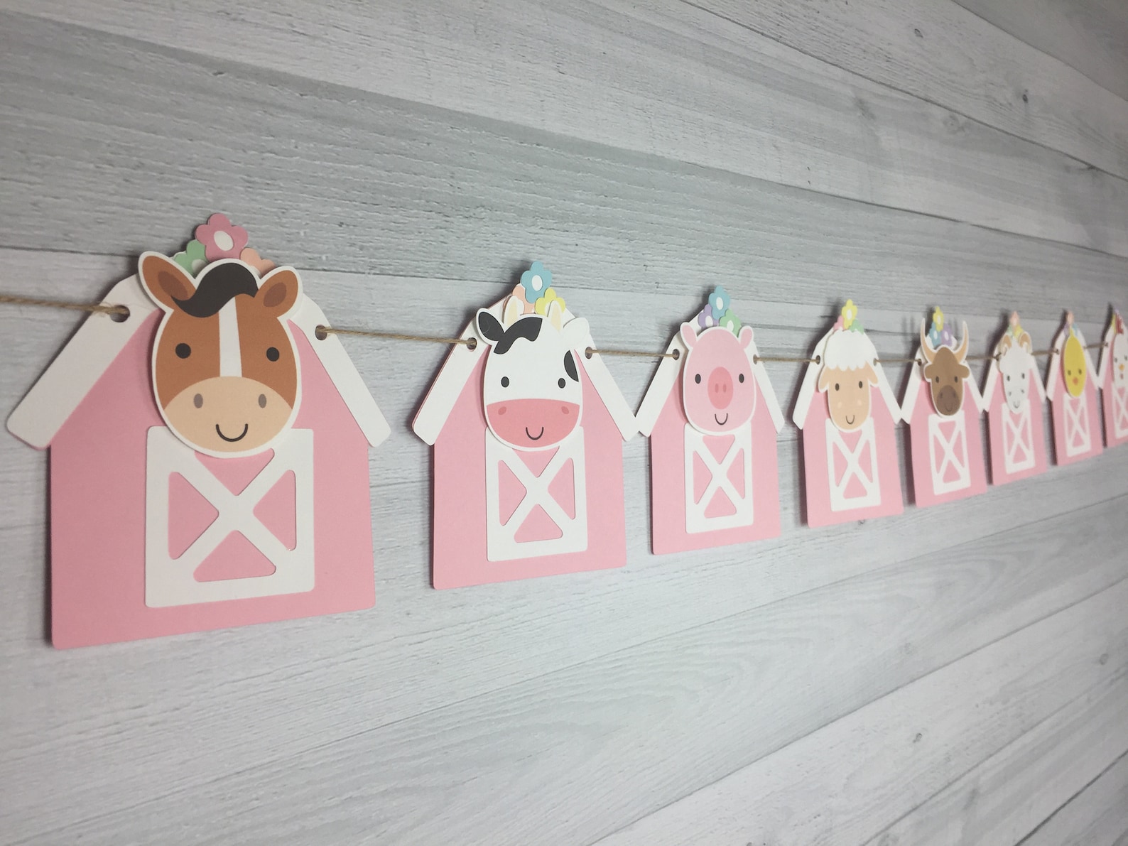Barn Animals Garland Barn Garland Farm Animals Banner - Etsy