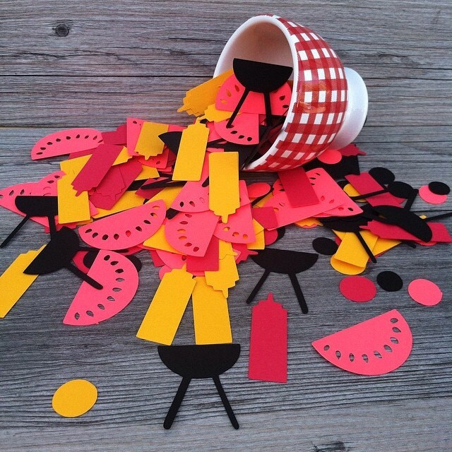 275+ BBQ Theme & Circle Die Cuts, 1.75" - Birthday, Shower, Backyard ...