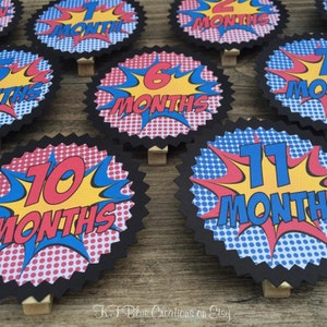 SUPERHERO First Year Photo Clips - First Year Banner - Superhero ...