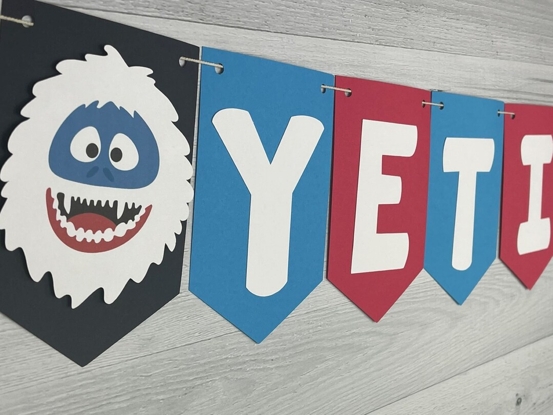 Yeti to Party Banner - Yeti Birthday - Christmas Yeti Banner ...