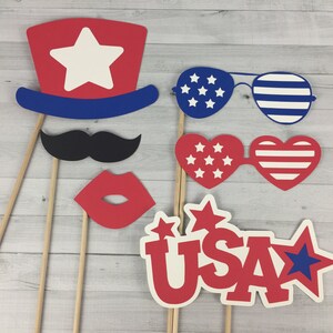 4th of July Photo Props - America Photo Props - Photobooth Props ...