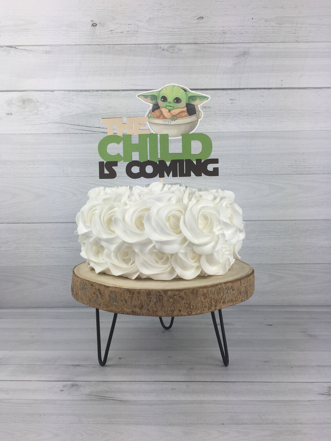 The Child is Coming Cake Topper Baby Alien Child Baby Shower - Etsy