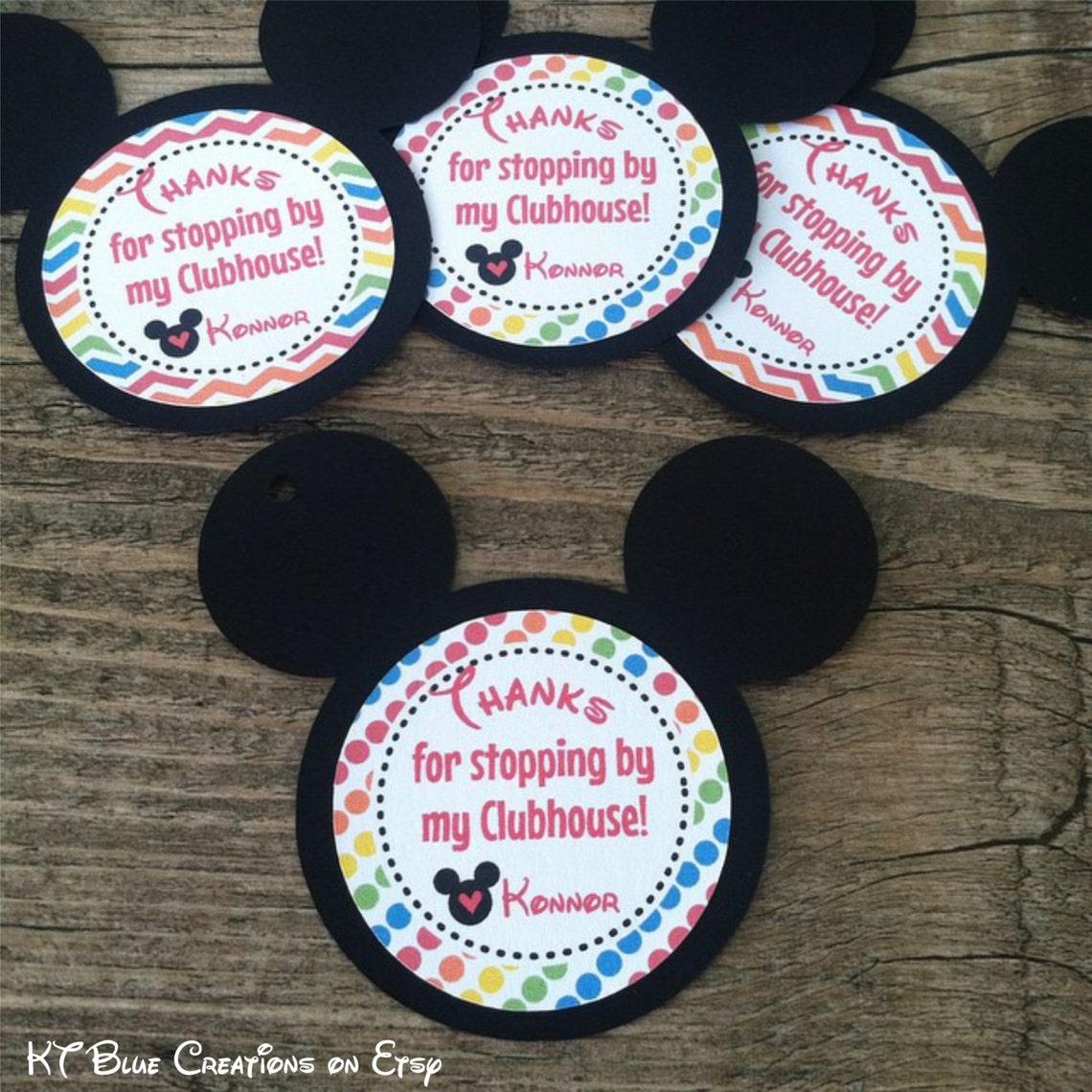 Mickey Mouse Clubhouse Favor Tags, Thank You Tags, Gift Tags ...