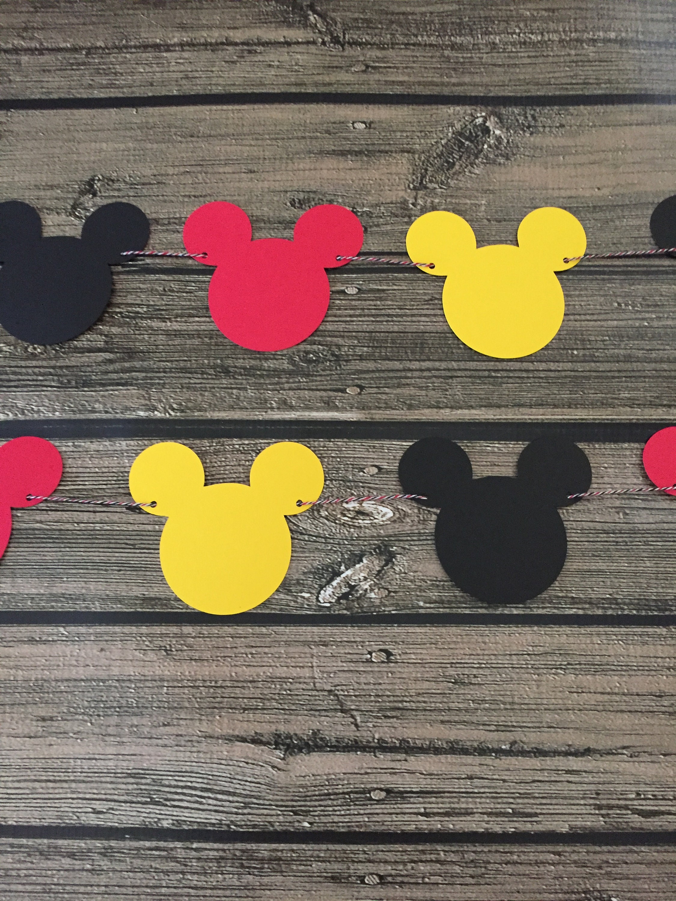 Mickey Garland Mickey Banner Mickey Head Garland Mickey | Etsy
