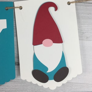 Gnome Birthday Banner - Cute Gnomes - Gnome Birthday Party - Garden ...