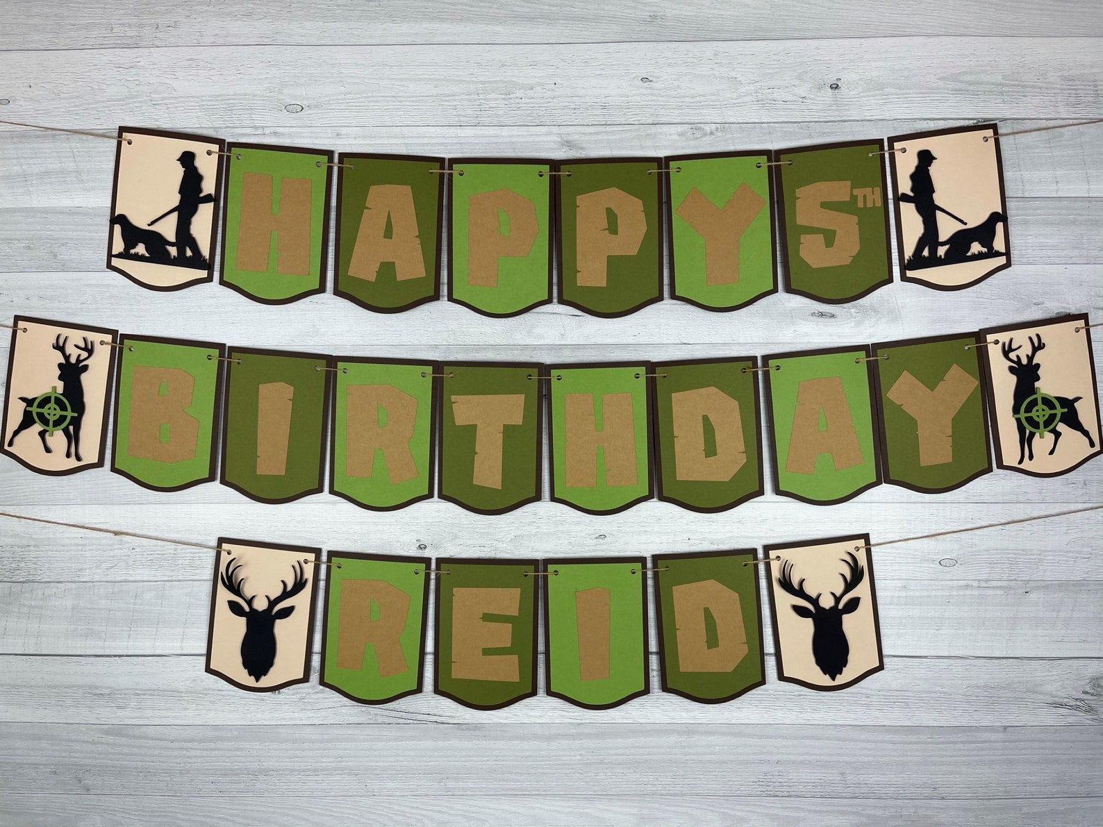 Deer Hunting Birthday Banner Hunting Party Decorations | Etsy