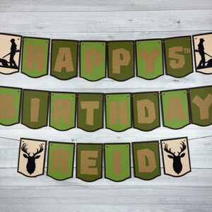 Deer Hunting Birthday Banner - Hunting Party Decorations - Little ...