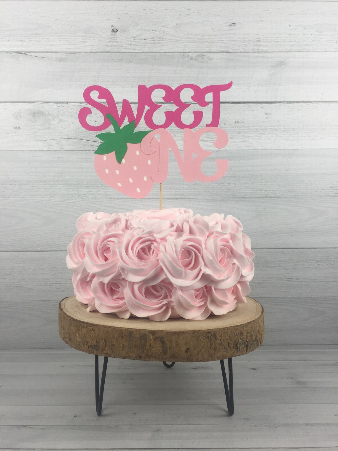 SWEET ONE Cake Topper Strawberry Cake Topper Strawberry - Etsy