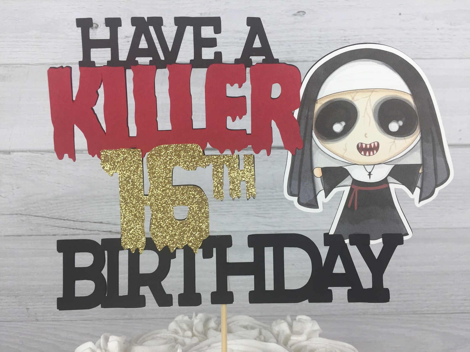 Horror Movie Cake Topper Have a Killer Birthday 80's - Etsy