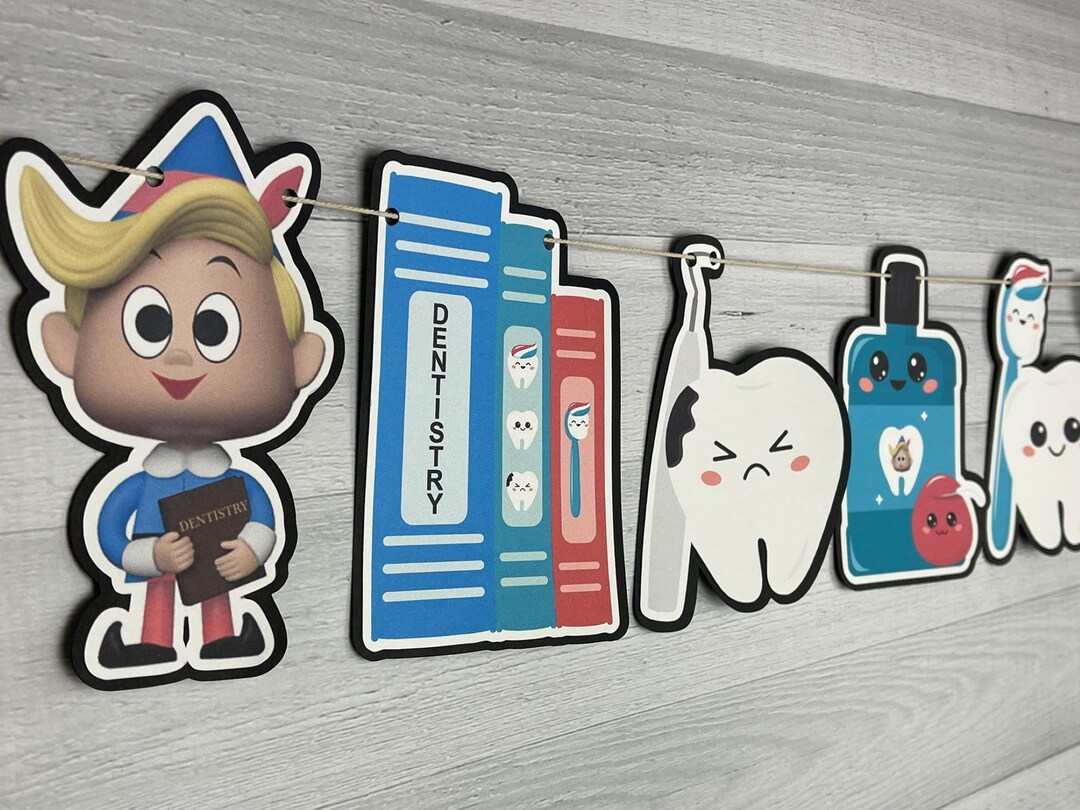 Dentist Elf Garland- Hermey the Misfit Elf - Christmas Elf Banner ...