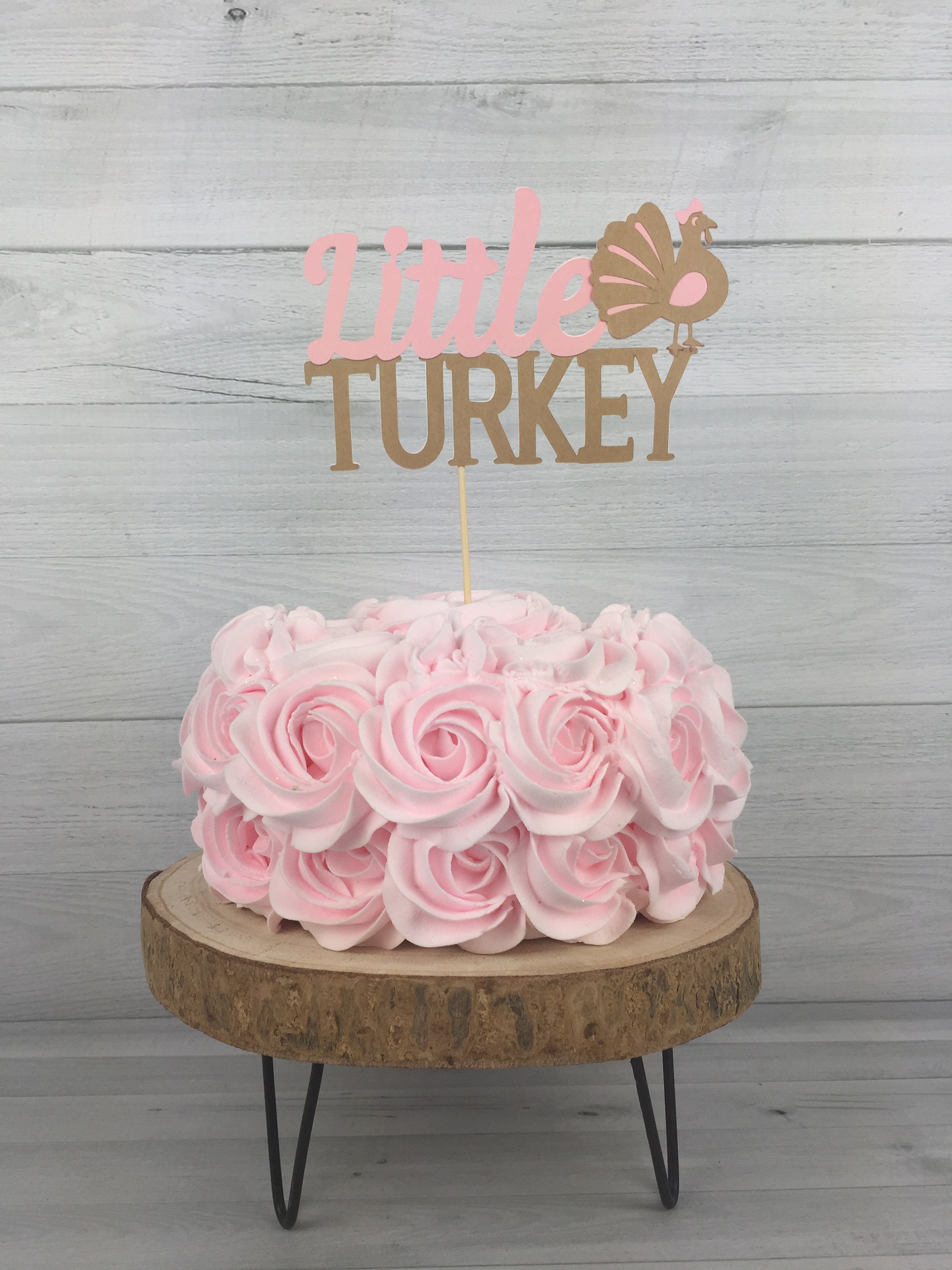 LITTLE TURKEY Cake Topper - Girl Turkey Cake Topper - Turkey 1st ...