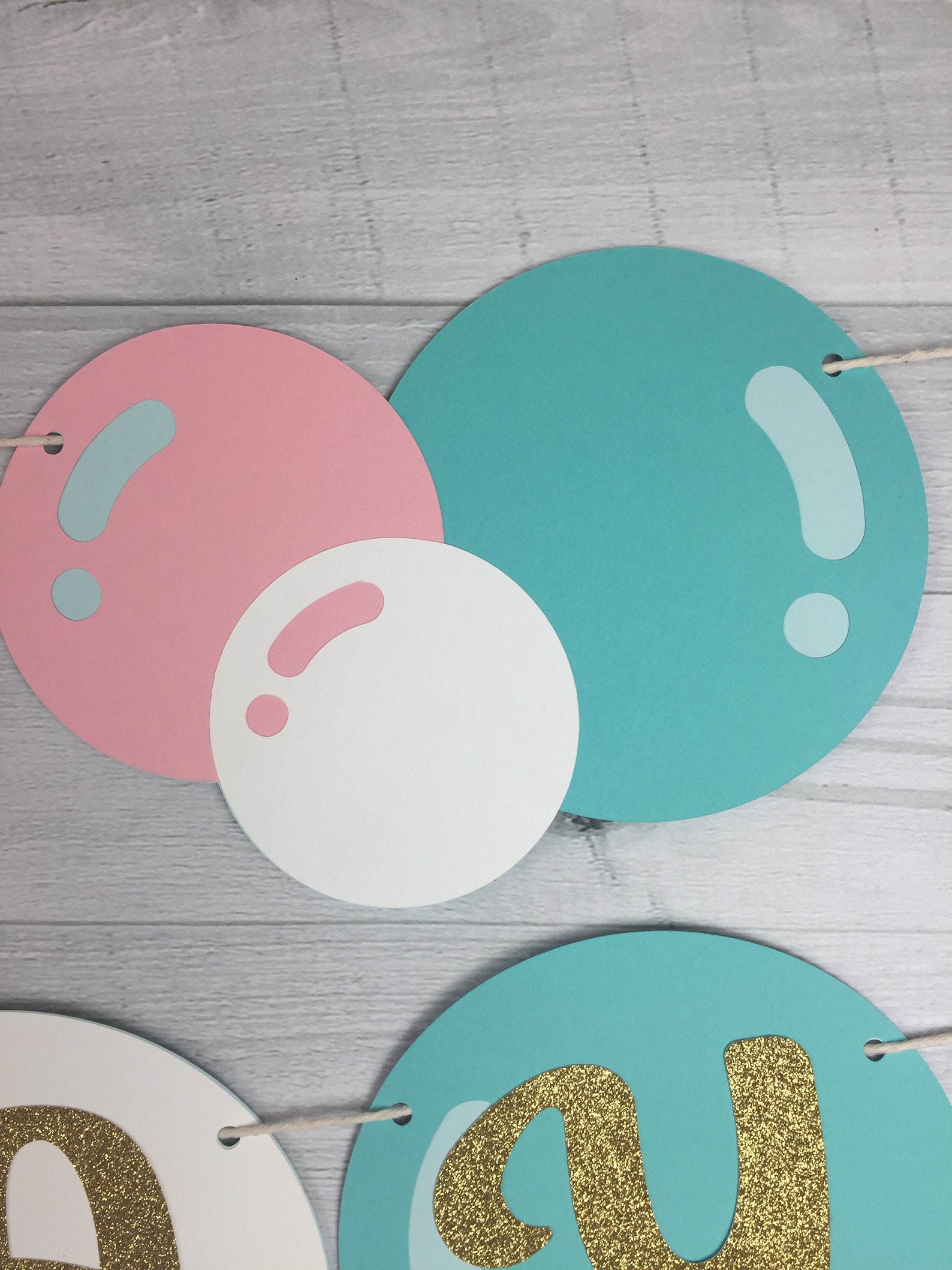 Bubbles Birthday Banner Bubble Birthday Cute Bubble Party Mermaid ...