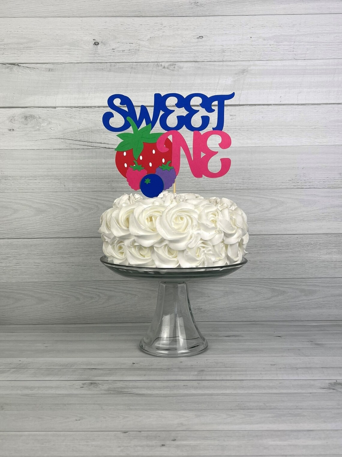 Berry SWEET ONE Cake Topper Mixed Berry Cake Topper - Etsy
