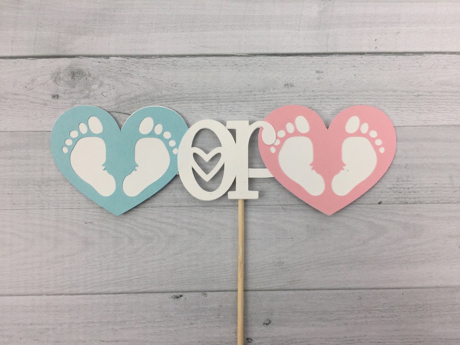 Baby Feet Cake Topper Gender Reveal Cake Topper Boy or - Etsy