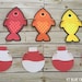 FISHING Garland Rainbow Fish Garland Fishing Bobber - Etsy