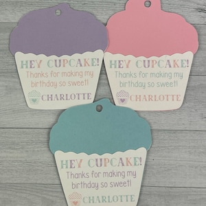 Cupcake Favor Tags - Cupcake Birthday - Cupcake Party Tags - Cute as A ...