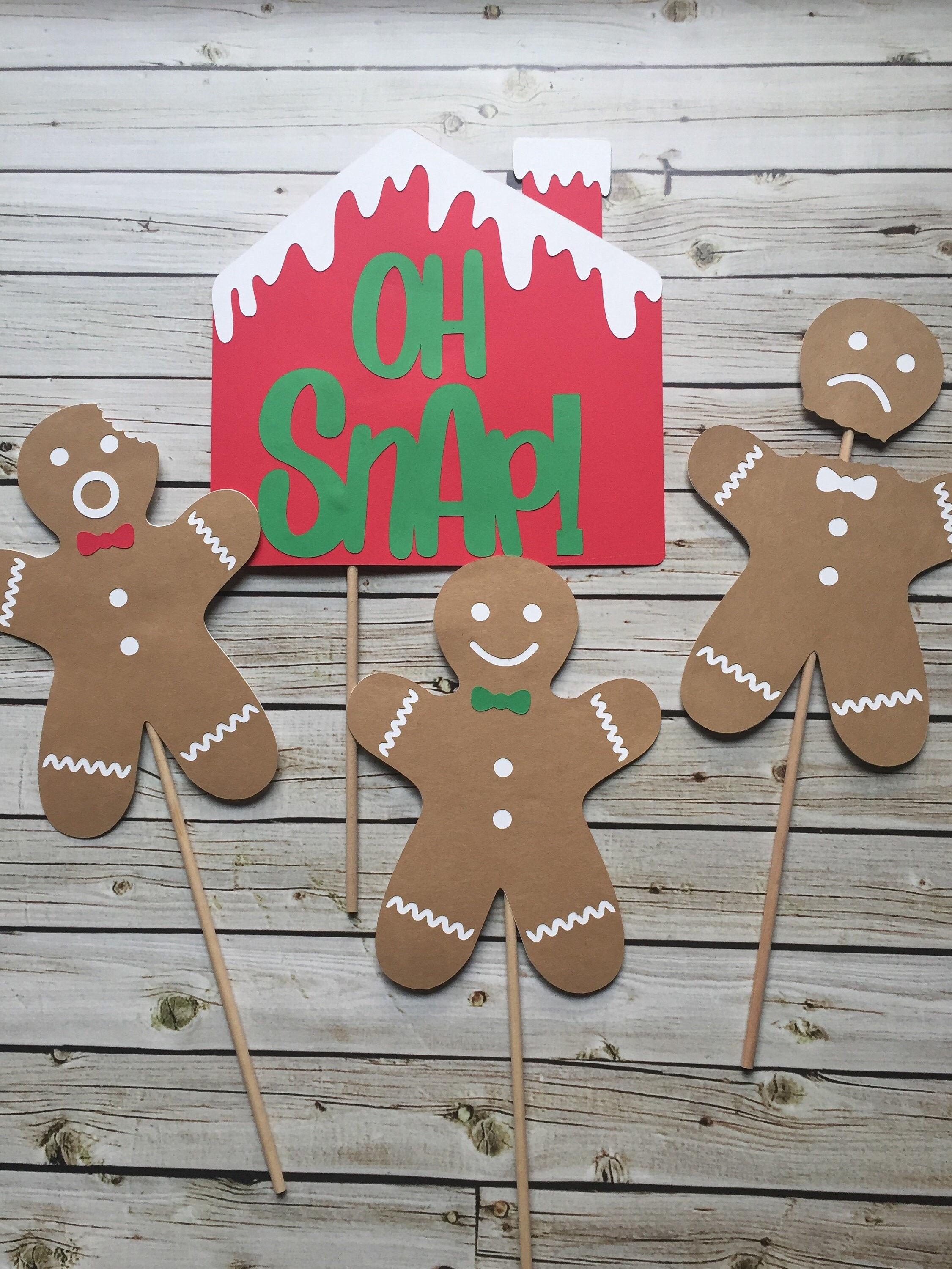 Gingerbread Men Photo Props Christmas Party Holiday Party | Etsy