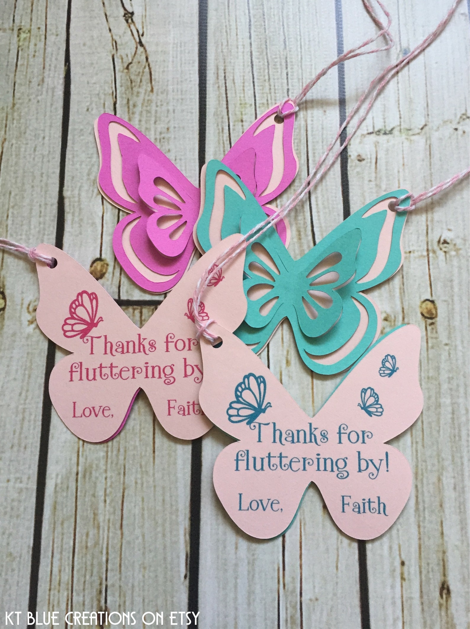 Butterfly Favor Tags Butterfly Birthday Butterfly Party | Etsy