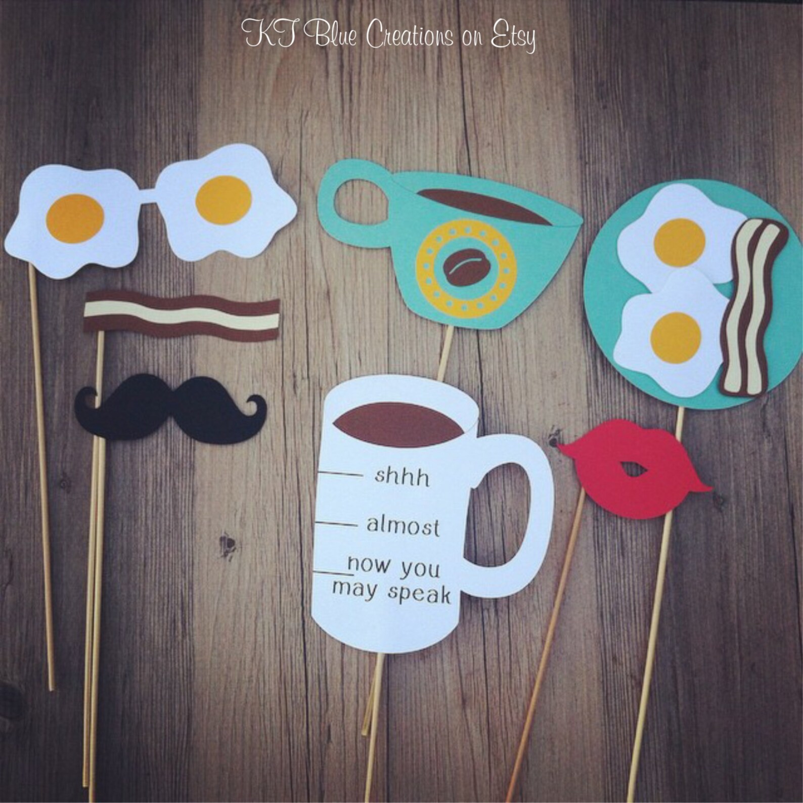 7-piece Breakfast Photo Props Eggs Coffee & Bacon - Etsy