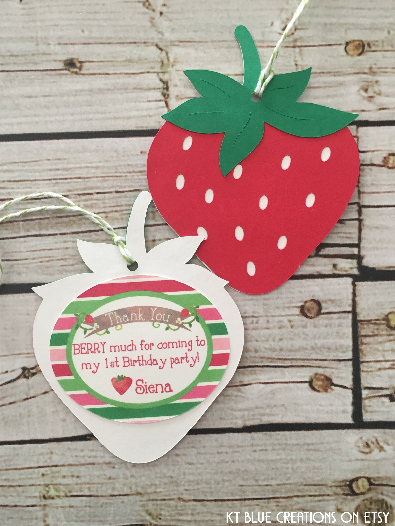 Strawberry Favor Tags - Strawberry Birthday Tags - Strawberry Party ...