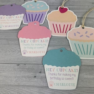 Cupcake Favor Tags - Cupcake Birthday - Cupcake Party Tags - Cute as A ...