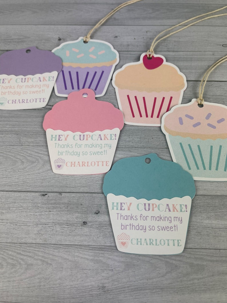 Cupcake Favor Tags Cupcake Birthday Cupcake Party Tags - Etsy