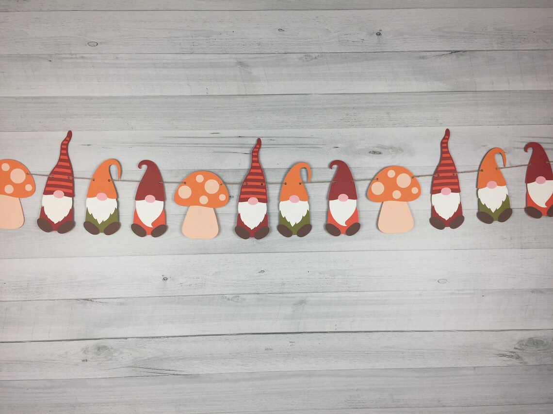 Fall Gnome Birthday Banner Cute Gnomes Gnome Birthday - Etsy