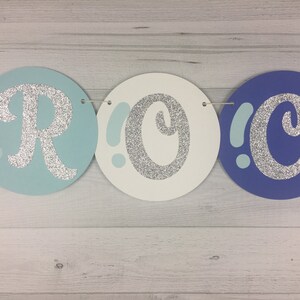 Bubbles NAME Banner - Bubbles Birthday Banner - Boy Bubble Party - Blue ...
