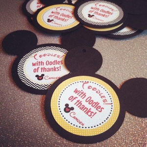 Mickey Favor Tags - Mickey Mouse Birthday - Red/black/yellow - Classic ...