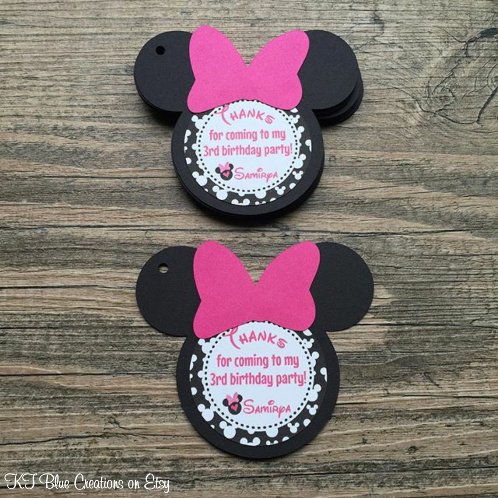 Minnie Party Tags Minnie Mouse Birthday Minnie Favor Tags - Etsy
