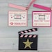 Movie Star Favor Tags Movie Night Birthday Movie Theme Favor Tags ...