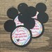 Mickey Mouse FIRST BIRTHDAY Favor Tags, Thank You Tags, Gift Tags ...