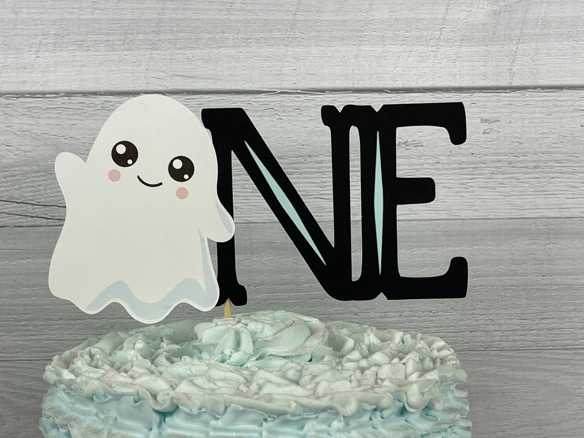 Spooky One Cake Topper - Ghost Birthday - Boy Birthday Cake Topper ...
