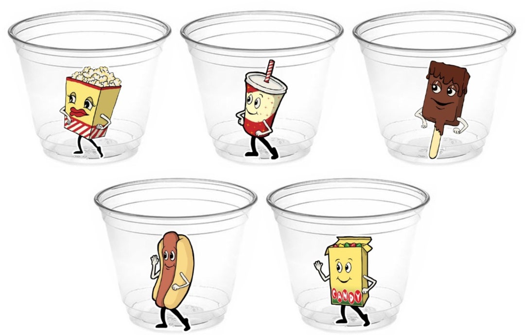 Vintage Movie Concessions Party Cups - 9oz - Retro Movie Birthday ...