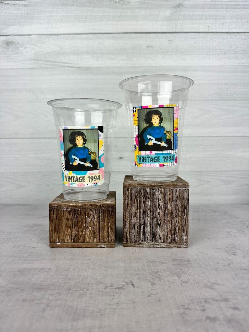 1990's Party Cups - Vintage 1994 - 30th Birthday Photo Cups - 1990's ...