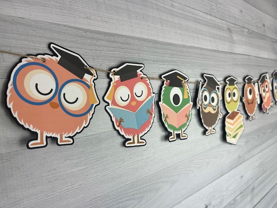 Cute Monster Graduation Garland Elementary School Grad 1st | Etsy