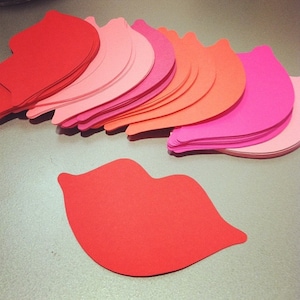 25 Lip Die Cuts - Large Lips - Die Cuts -punches - DIY Decor-paper Die ...