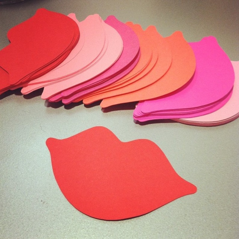 25 Lip Die Cuts - Large Lips - Die Cuts -punches - DIY Decor-paper Die ...