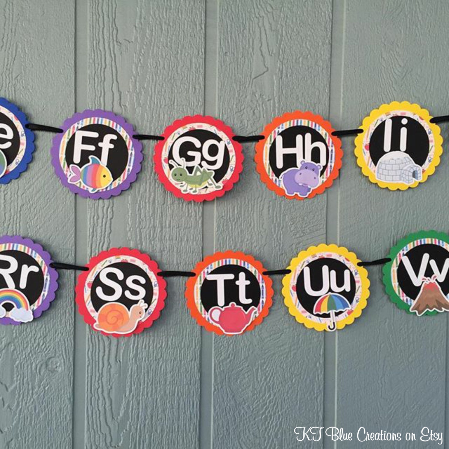 Alphabet Banner A to Z Uppercase & Lowercase Letters Baby | Etsy