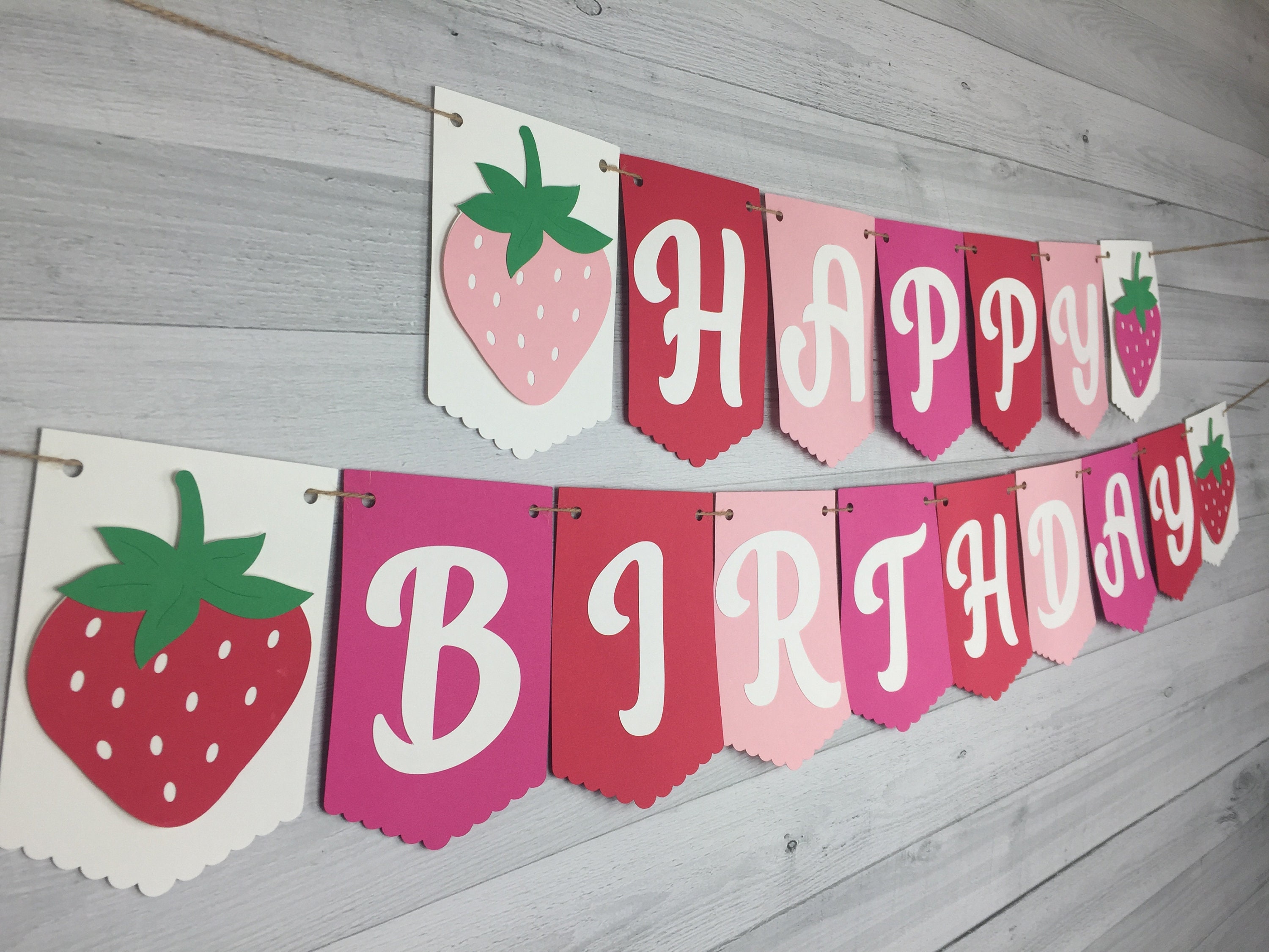 Strawberry Birthday Banner - Strawberry Party - Berry Sweet - Sweet One ...
