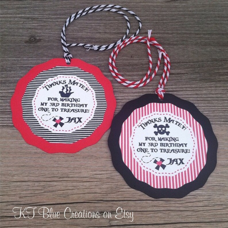 Pirate Favor Tags Pirate Birthday Pirate Party Tags - Etsy