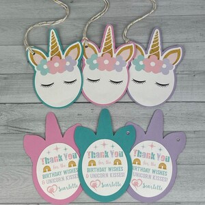 Unicorn Favor Tags - Unicorn Birthday - Unicorn Face Favor Tags ...