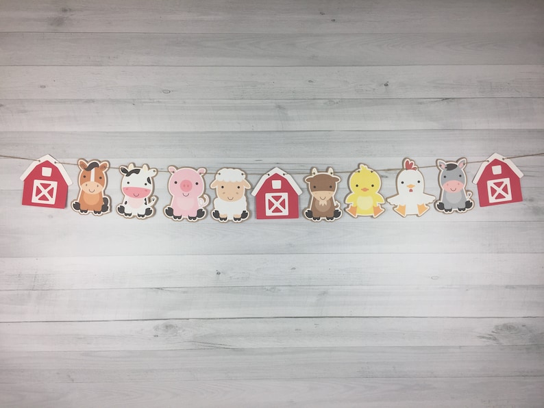 Farm Animals Garland - Barn Garland - Barn Animals Banner - Barn ...
